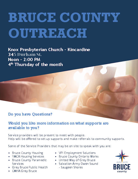 The Kincardine Record | Bruce County Outreach to connect people with ...