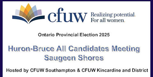 The Kincardine Record | Local CFUW holding Huron-Bruce provincial all ...